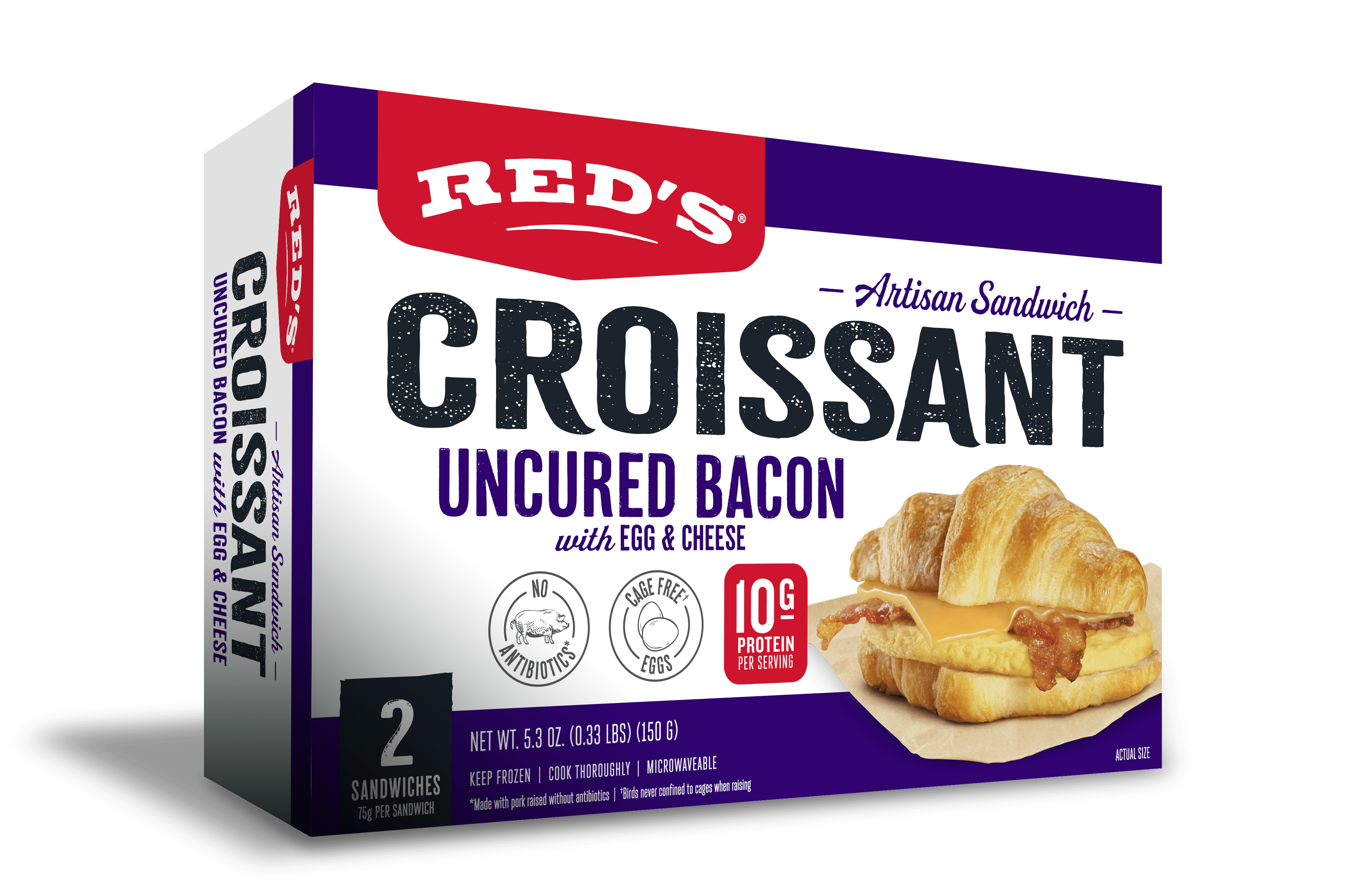 Uncured Bacon Croissant 2-pack | Red's All Natural