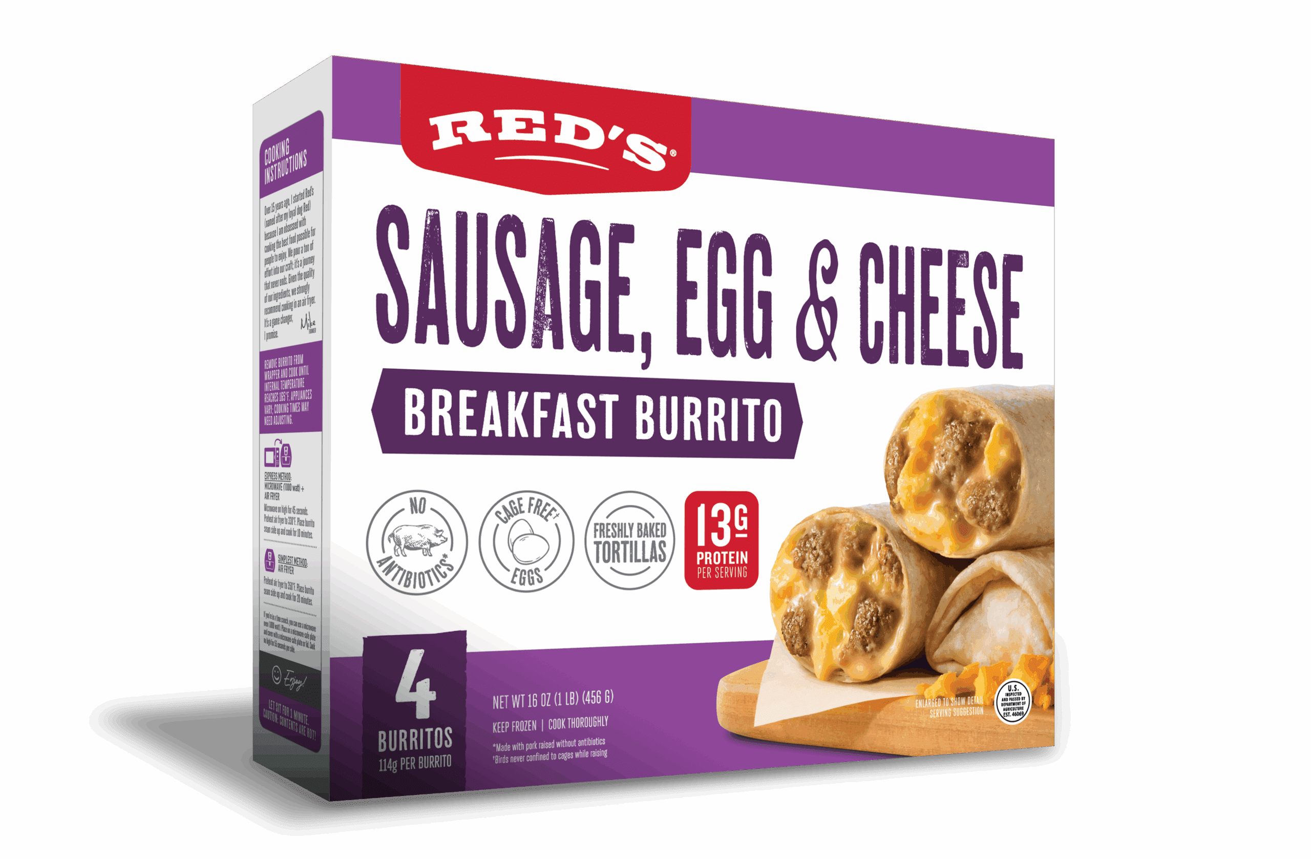 Sausage, Egg and Cheese 4-pack | Red's All Natural